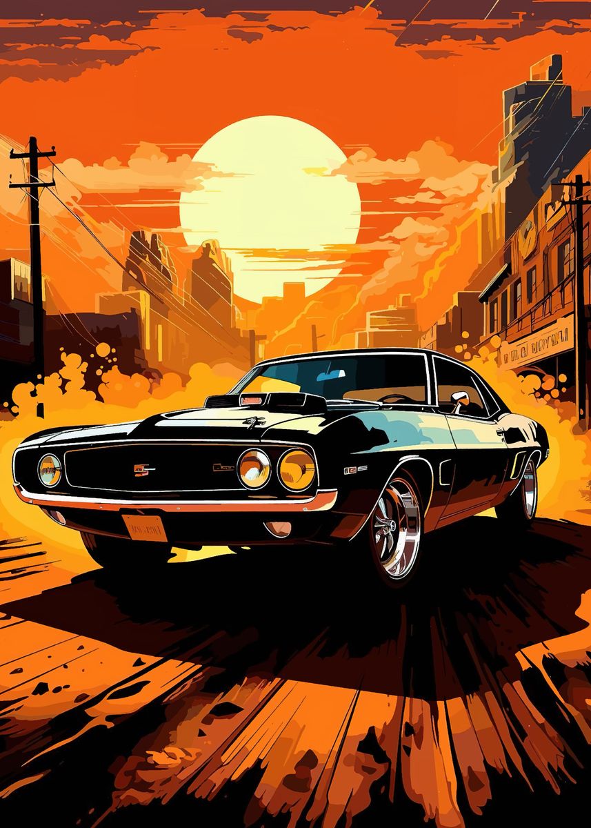 'Antique Car' Poster, picture, metal print, paint by Ardyce Behn | Displate