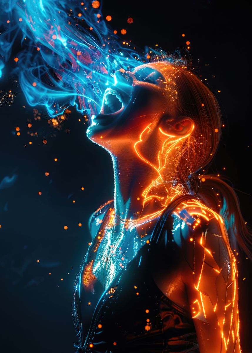 'Female Power and Energy 01' Poster, picture, metal print, paint by ...