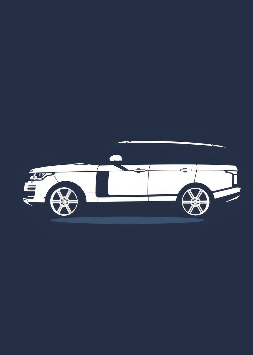 'Range Rover' Poster, picture, metal print, paint by Shaon Khalid ...