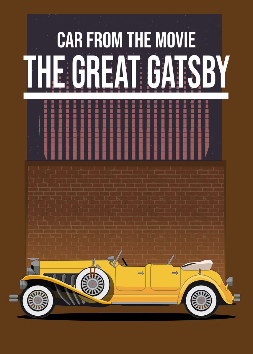 'the great gatsby car' Poster, picture, metal print, paint by geeks ...