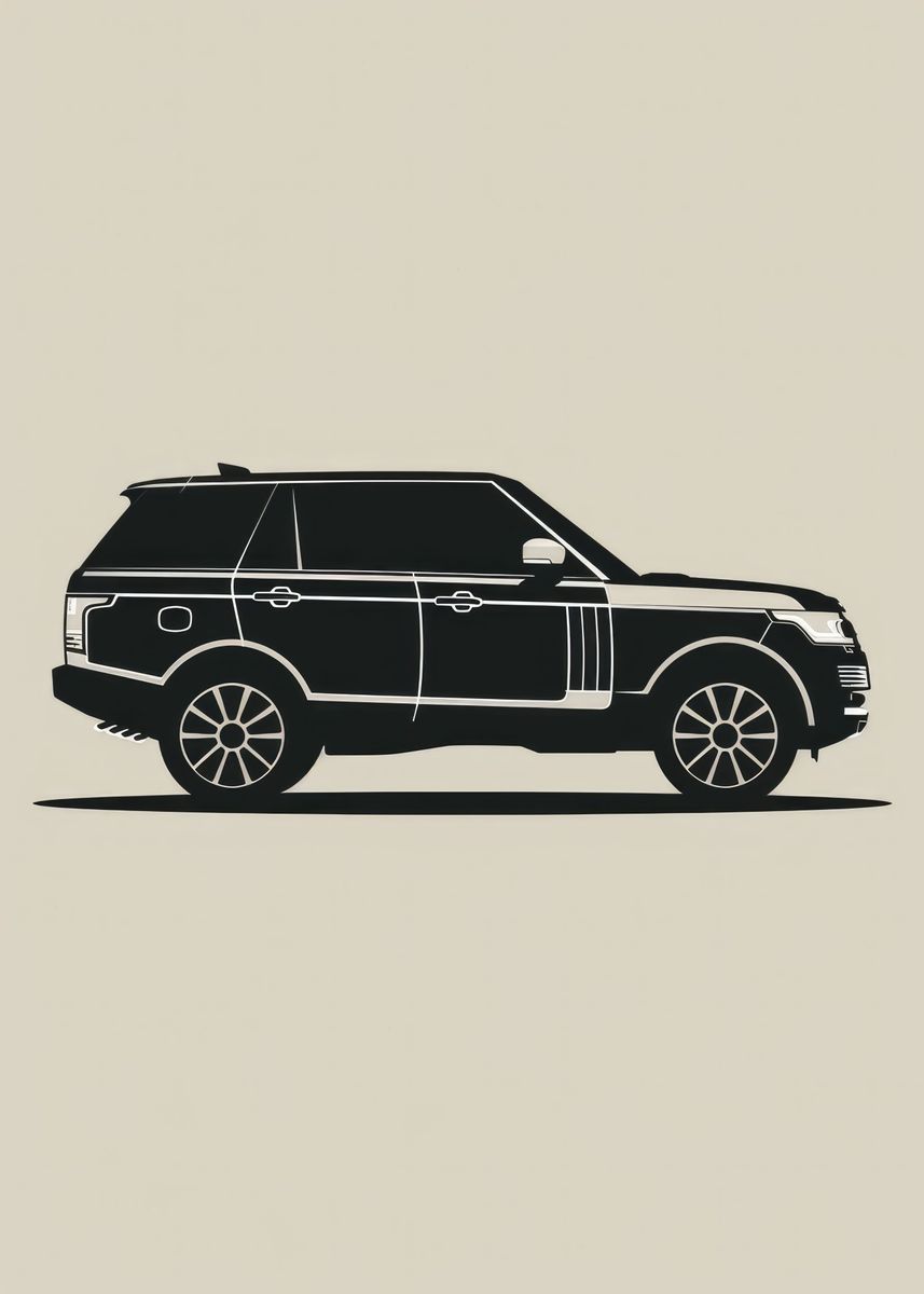 'Range Rover' Poster, picture, metal print, paint by Shaon Khalid ...