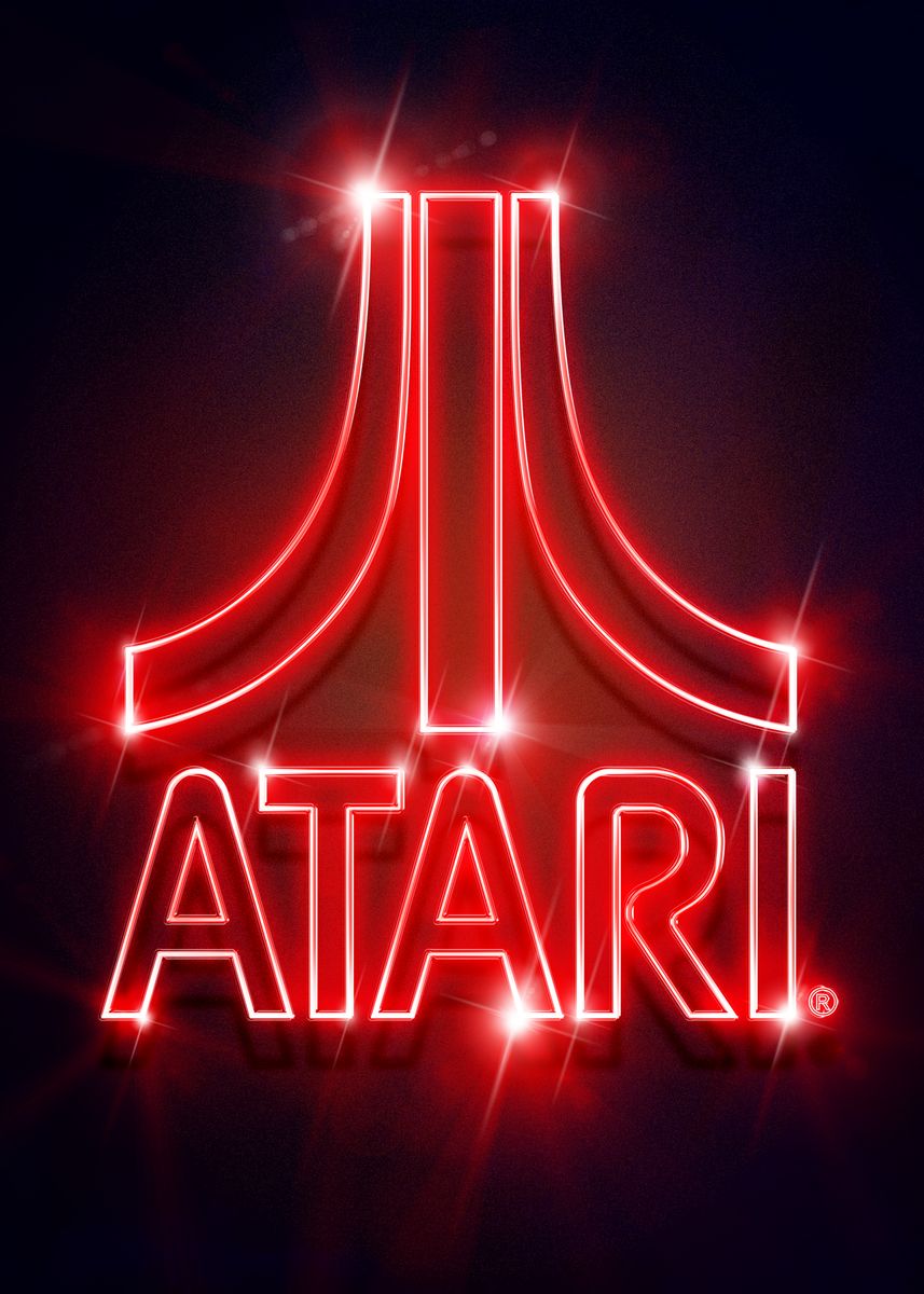 'Atari Neon Red' Poster, picture, metal print, paint by Atari | Displate