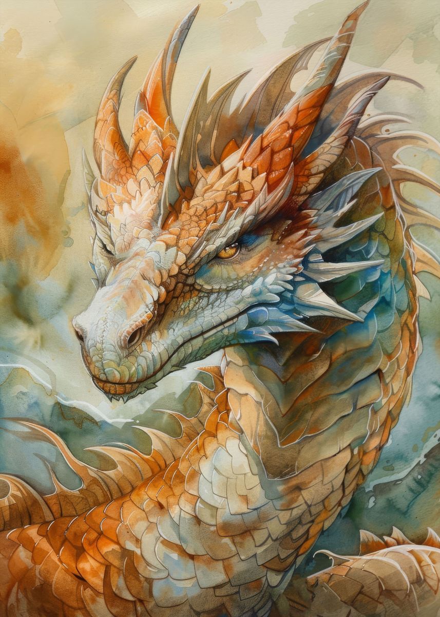 'Dragon Legendary Creature' Poster, picture, metal print, paint by ...