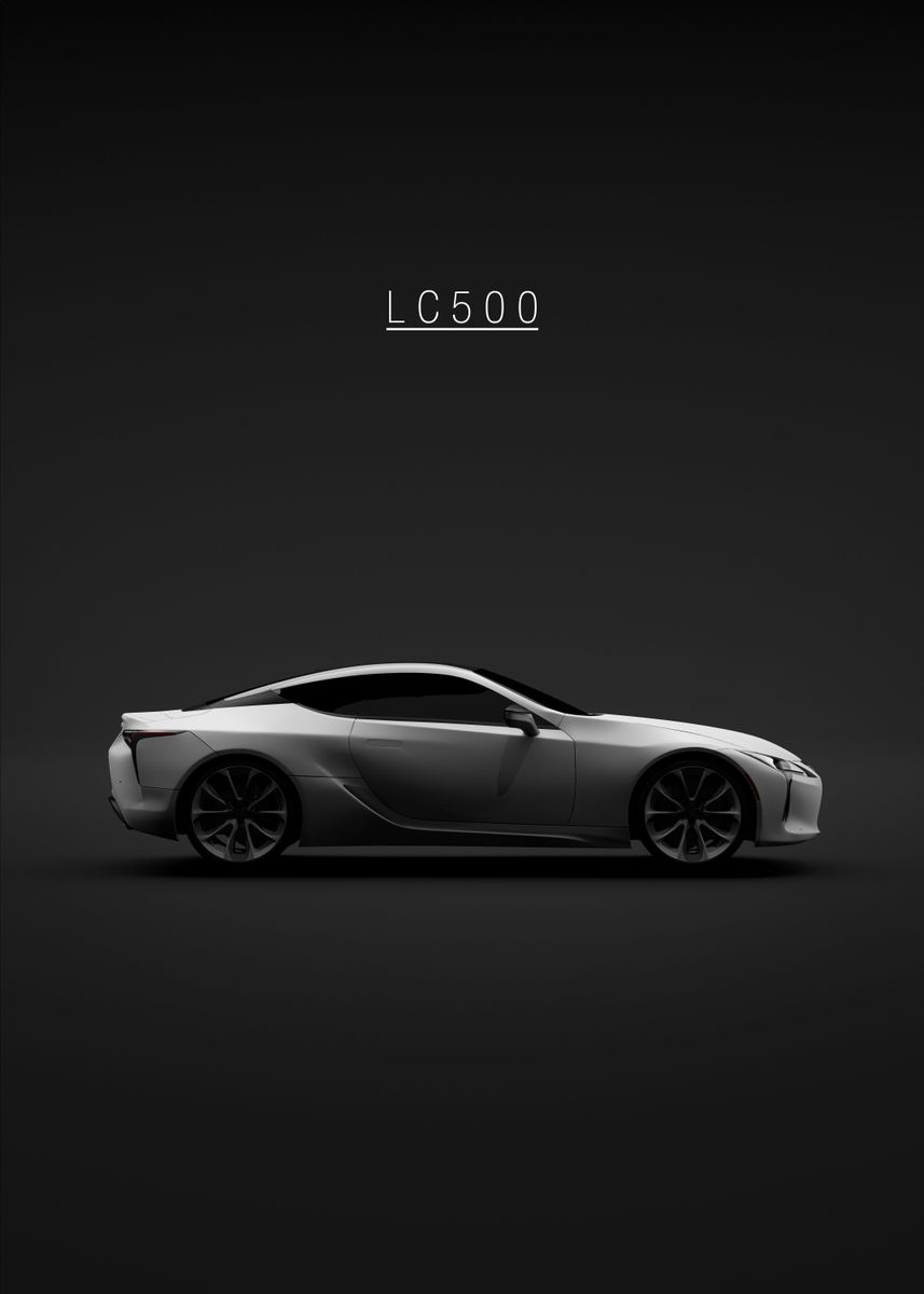 'Lexus LC 500 2023 White' Poster, picture, metal print, paint by 21 MXM ...