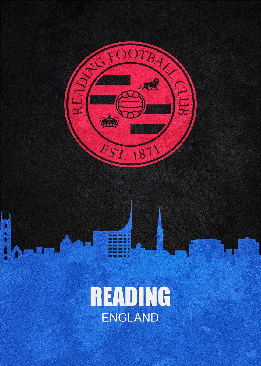 'Reading City Skyline' Poster, picture, metal print, paint by Tracy ...