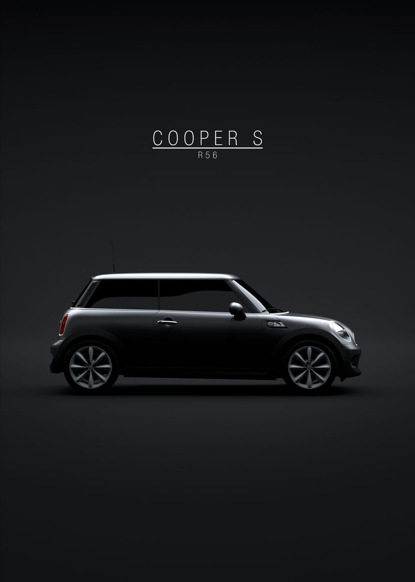 'Mini Cooper S R56 2008' Poster, picture, metal print, paint by 21 MXM ...