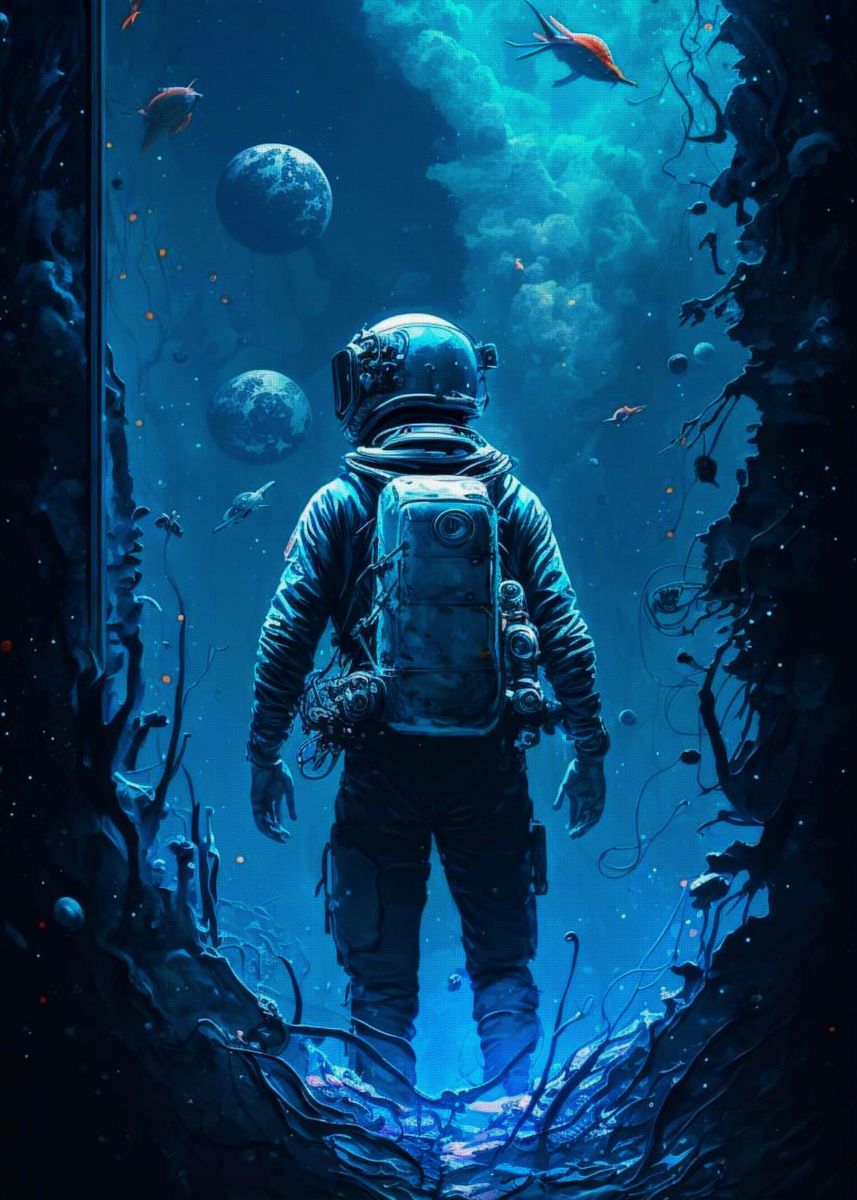 'Outer Space ' Poster, picture, metal print, paint by Savinda | Displate