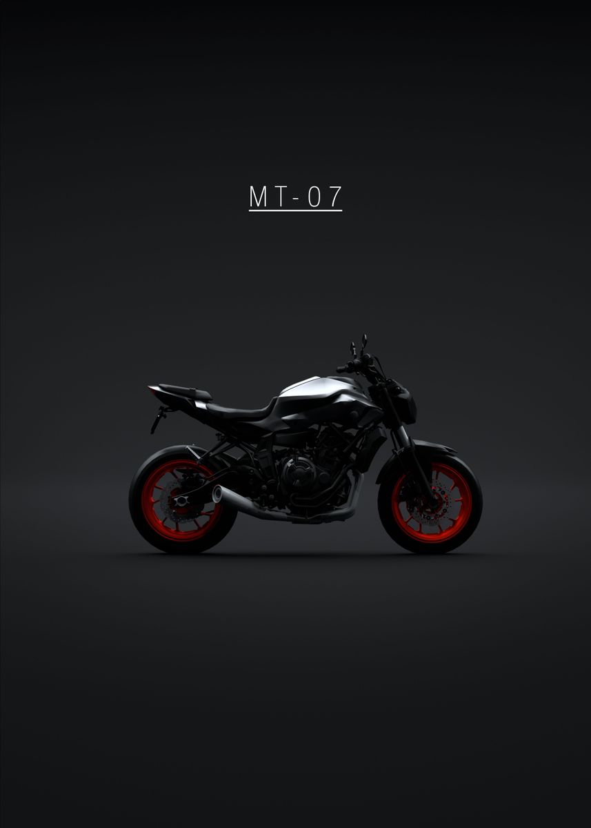 'YAMAHA MT07 2014' Poster, picture, metal print, paint by 21 MXM | Displate