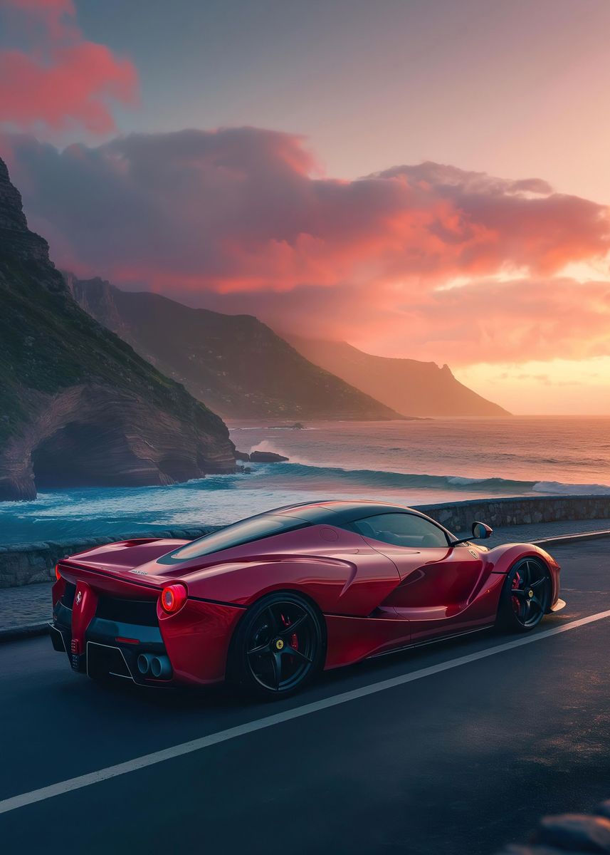 'Ferrari Laferrari supercar' Poster, picture, metal print, paint by ...