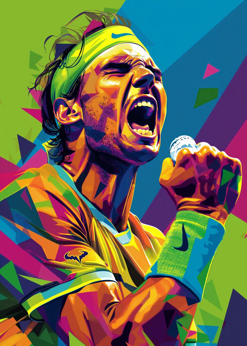 'Rafael Nadal Wpap Art' Poster, picture, metal print, paint by Mus Mius ...