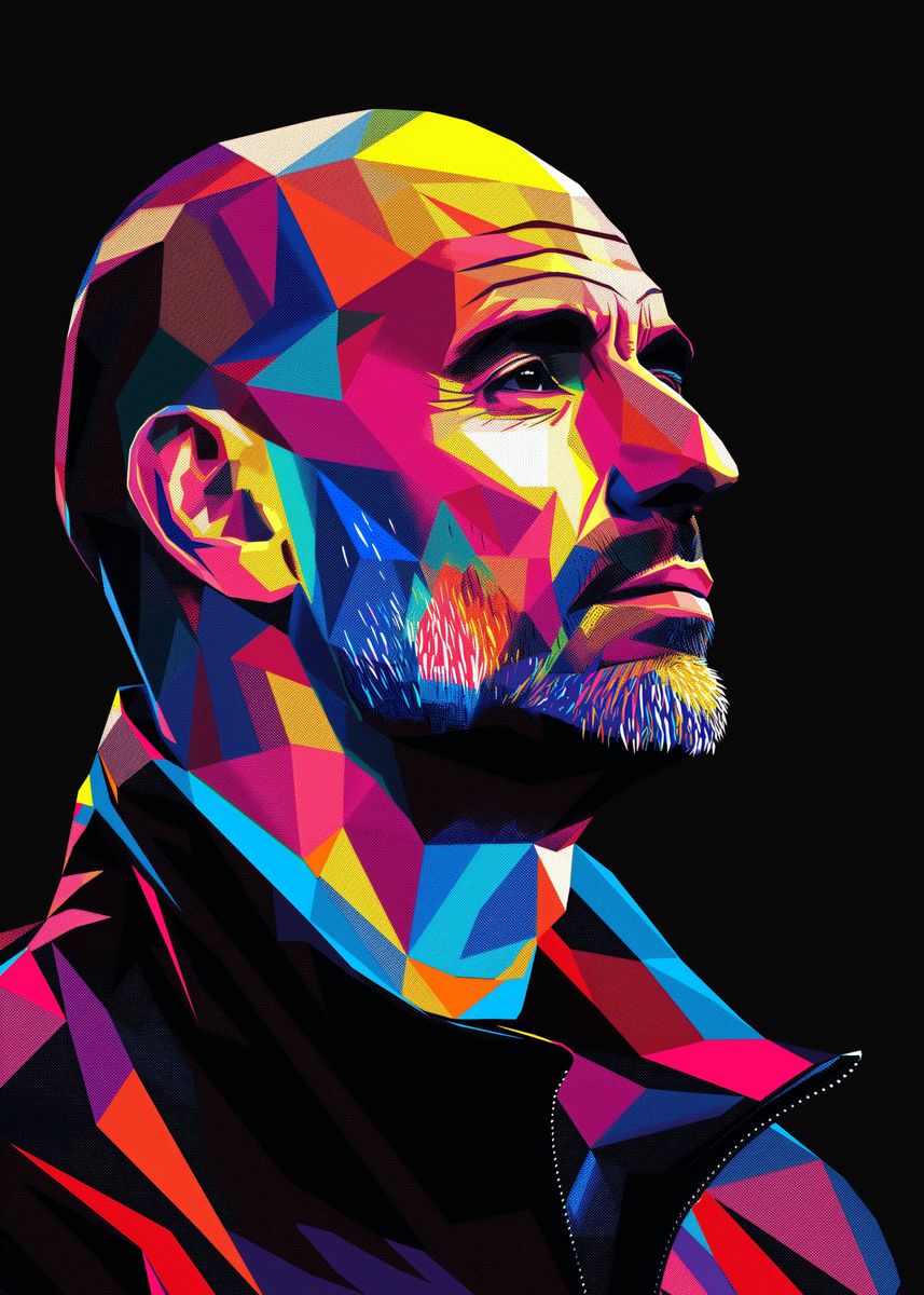 'Pep Guardiola In' Poster, picture, metal print, paint by Mus Mius ...