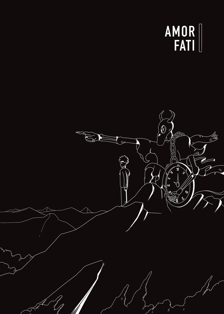 'AMOR FATI' Poster, picture, metal print, paint by Skarblown | Displate