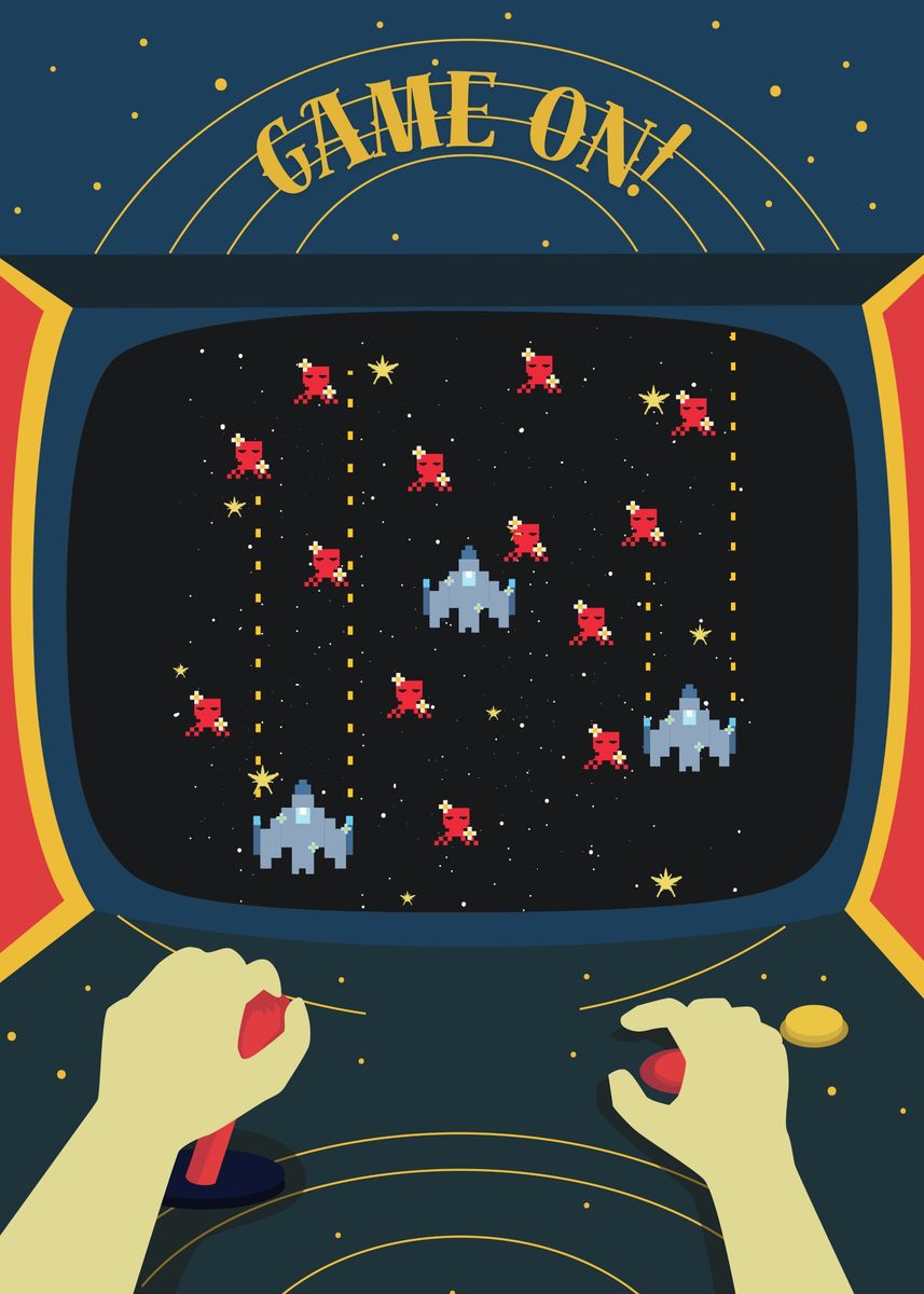 'Game On' Poster, picture, metal print, paint by Subarashii | Displate