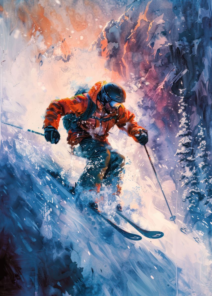 'Thrilling Descent' Poster, picture, metal print, paint by jodotodesign ...