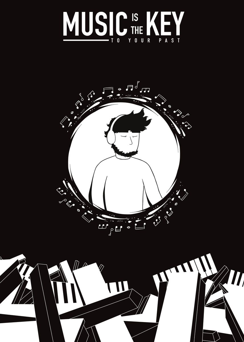 'MUSIC IS THE KEY' Poster, picture, metal print, paint by Skarblown ...