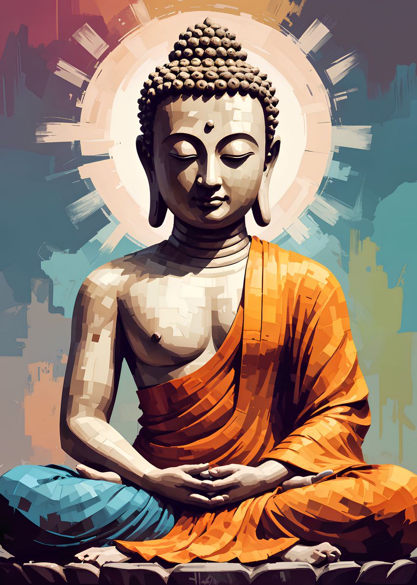 'Modern Art Buddha' Poster, picture, metal print, paint by Devang ...