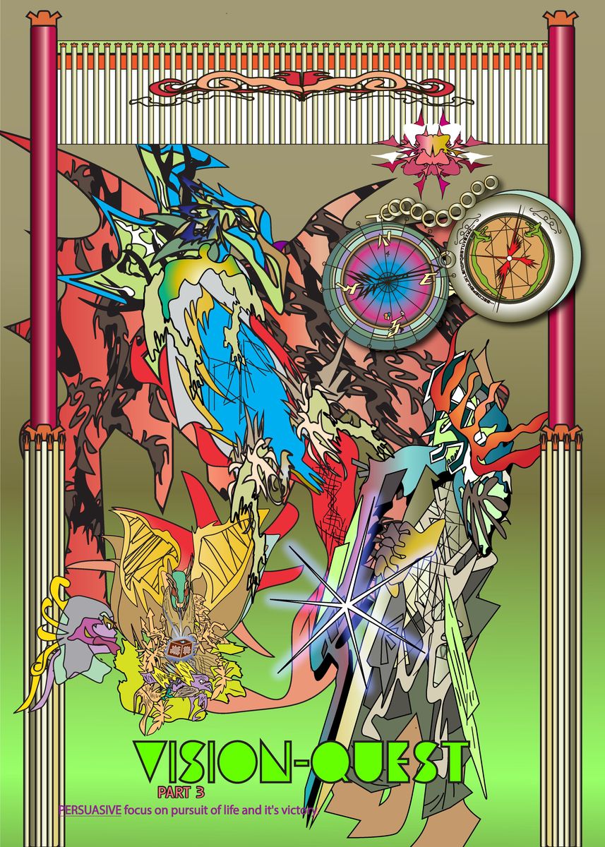 'Vision Quest' Poster, picture, metal print, paint by Nicholas Beitz ...