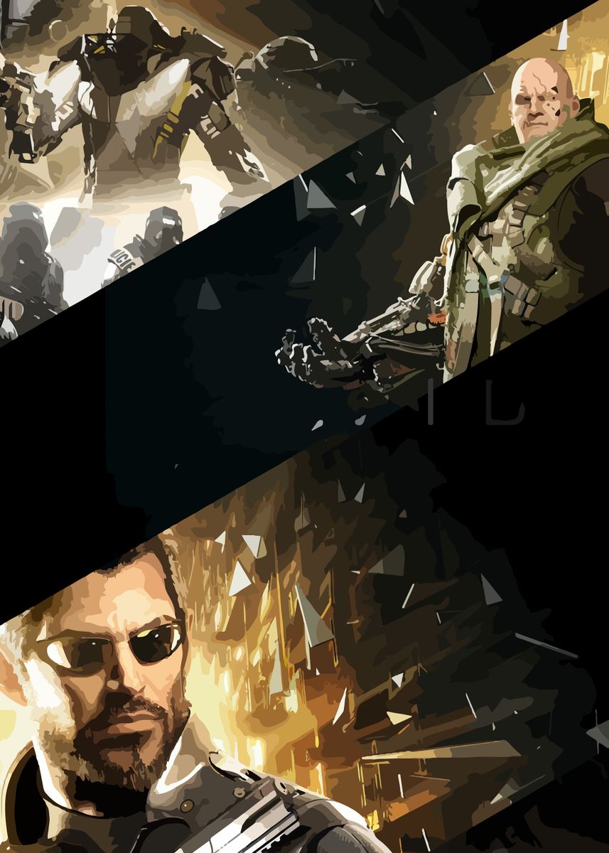 'Deus ex' Poster, picture, metal print, paint by Instinct Studio | Displate