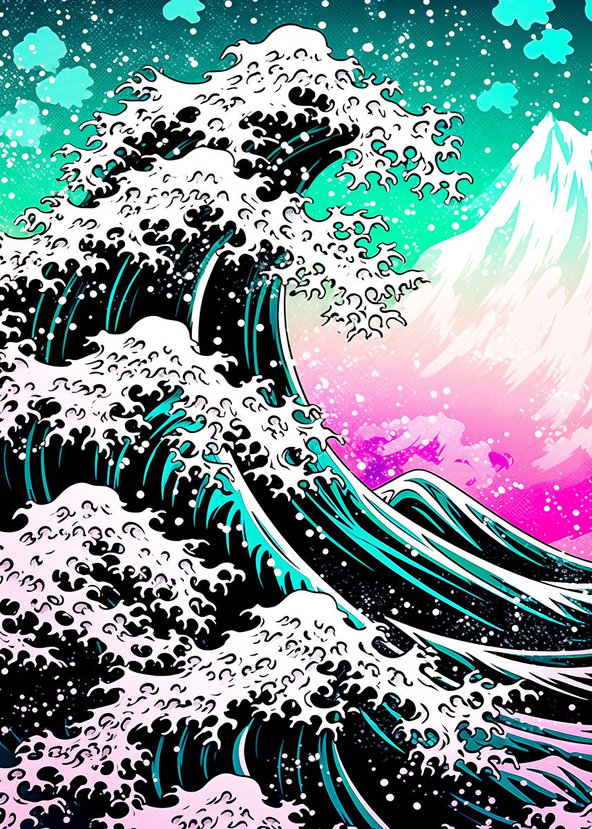 'Classic Wave Reborn' Poster, picture, metal print, paint by Steel ...