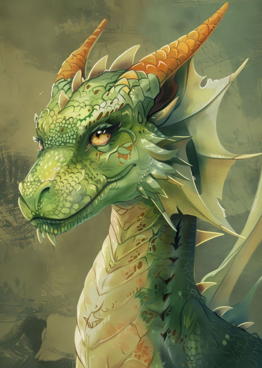 'Green Dragon' Poster, picture, metal print, paint by Mason Scott ...