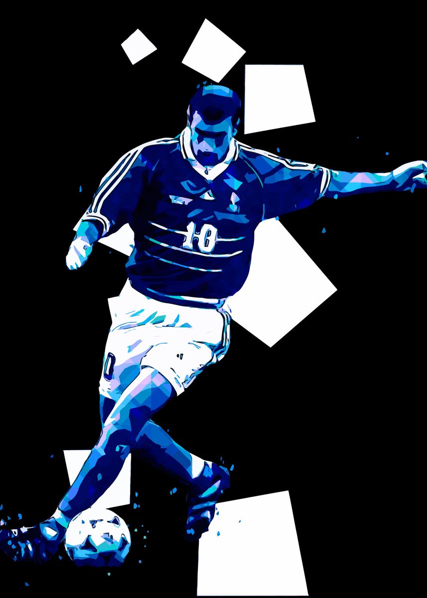 'Zidane Zizou Pop Art' Poster, picture, metal print, paint by MASTER ...
