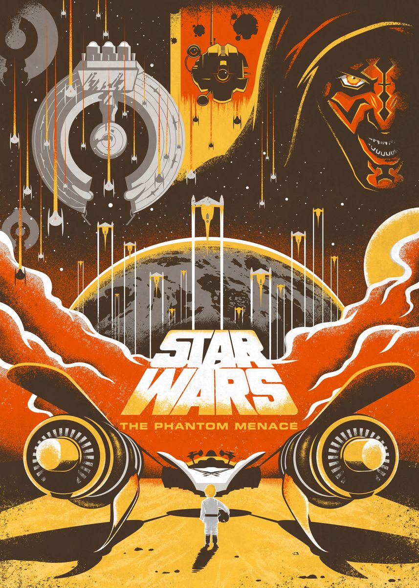 'Phantom Menace Poster' Poster, picture, metal print, paint by Star ...