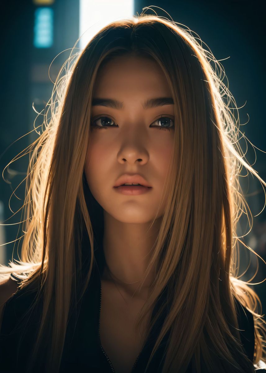 'Beautiful American Girl' Poster, picture, metal print, paint by ...