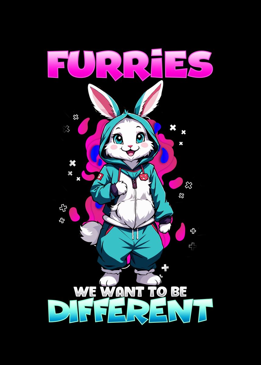 'Furries We Want To Be' Poster, picture, metal print, paint by biNutz ...