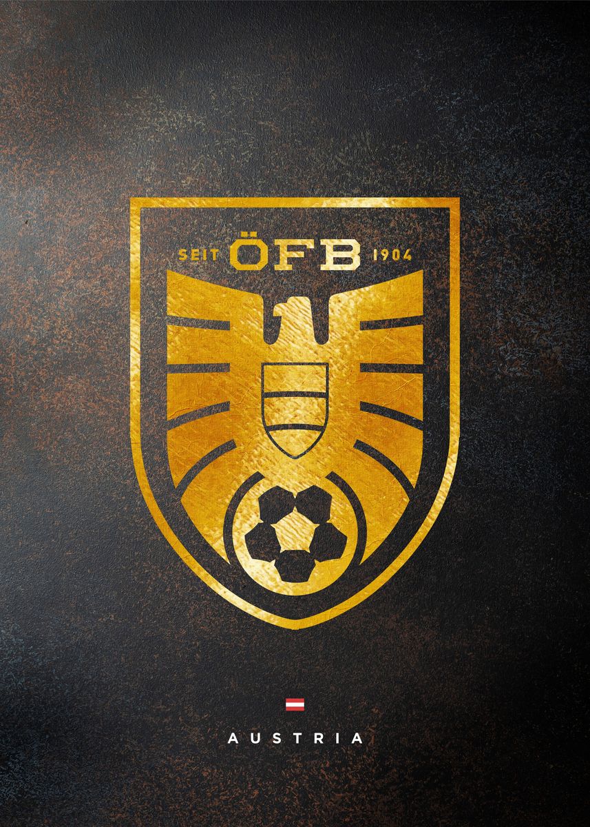 'austria national football ' Poster, picture, metal print, paint by The ...