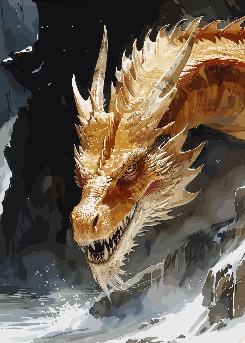 'Legend White Dragon' Poster, picture, metal print, paint by Erick Sato ...