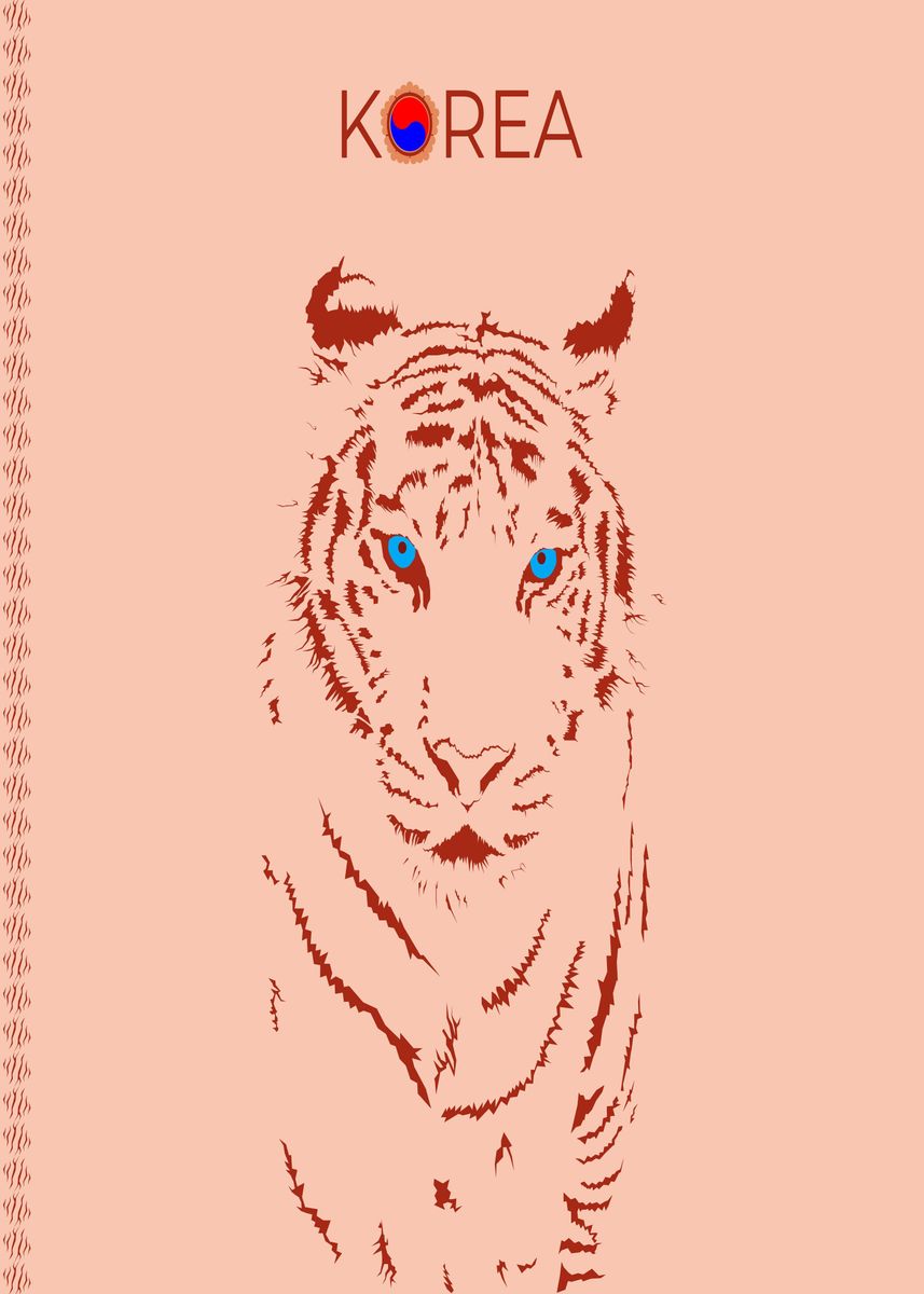 'tiger art South Korea' Poster, picture, metal print, paint by Biliacci ...