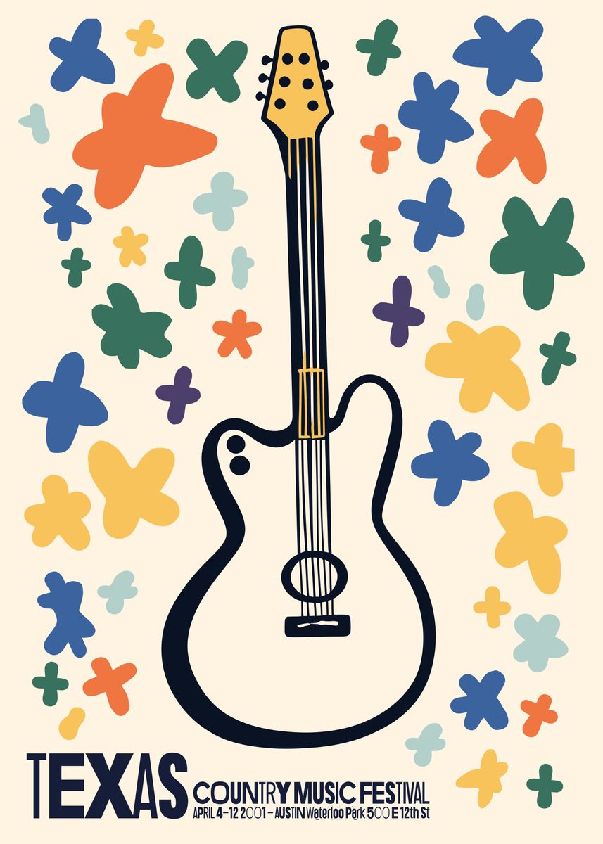 'Texas Country Festival' Poster, picture, metal print, paint by ...