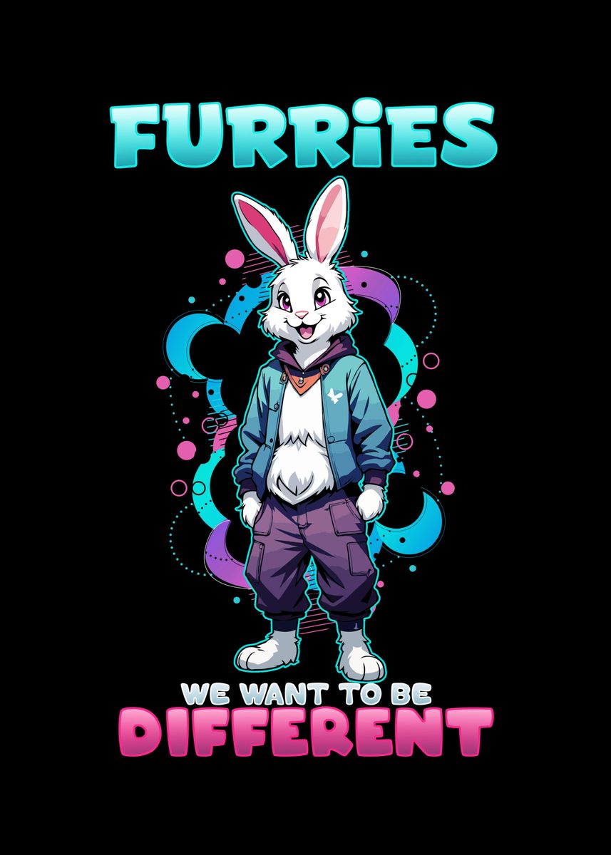 'Furries We Want To Be' Poster, picture, metal print, paint by biNutz ...