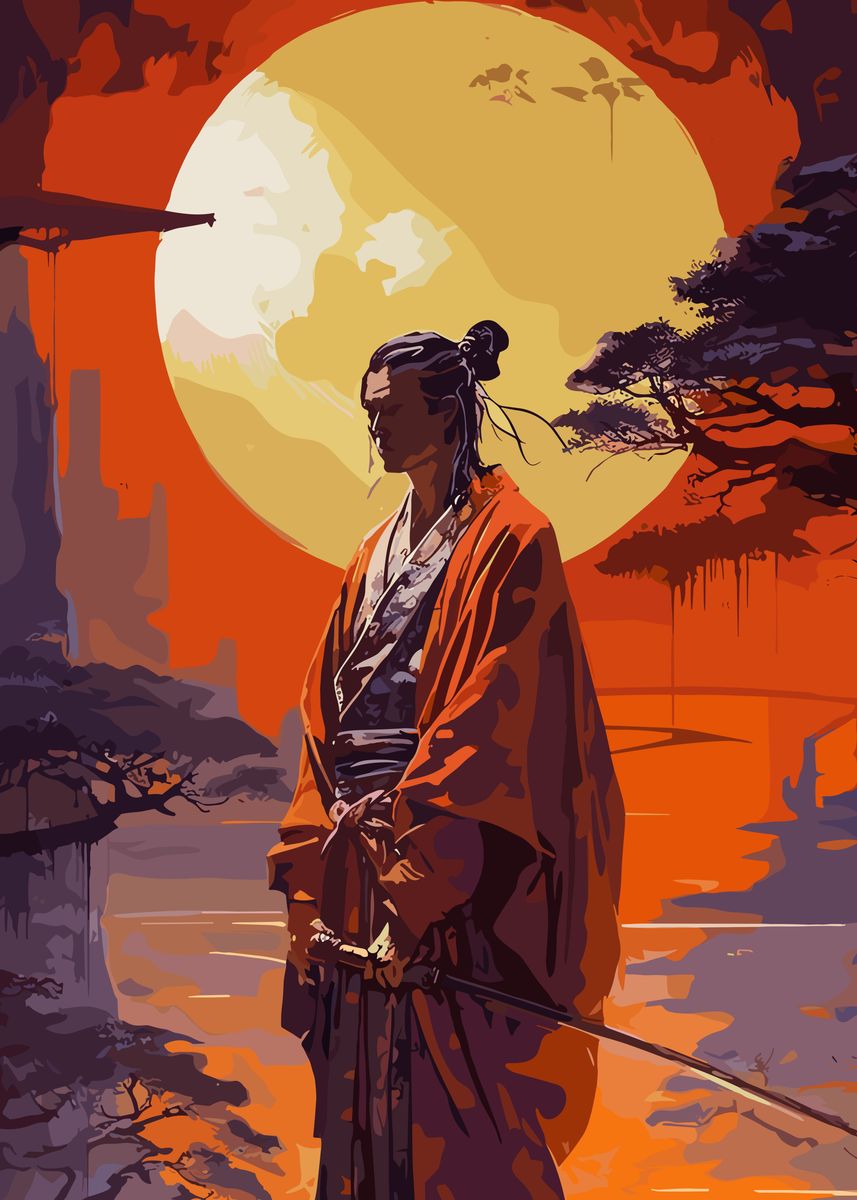 'samurai spirits' Poster, picture, metal print, paint by Slamet Riyadi ...