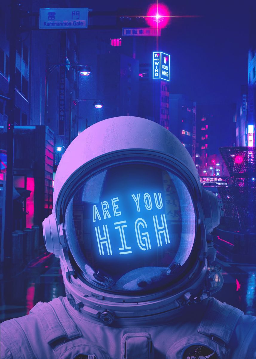 'Are you high' Poster, picture, metal print, paint by Snd Studio | Displate