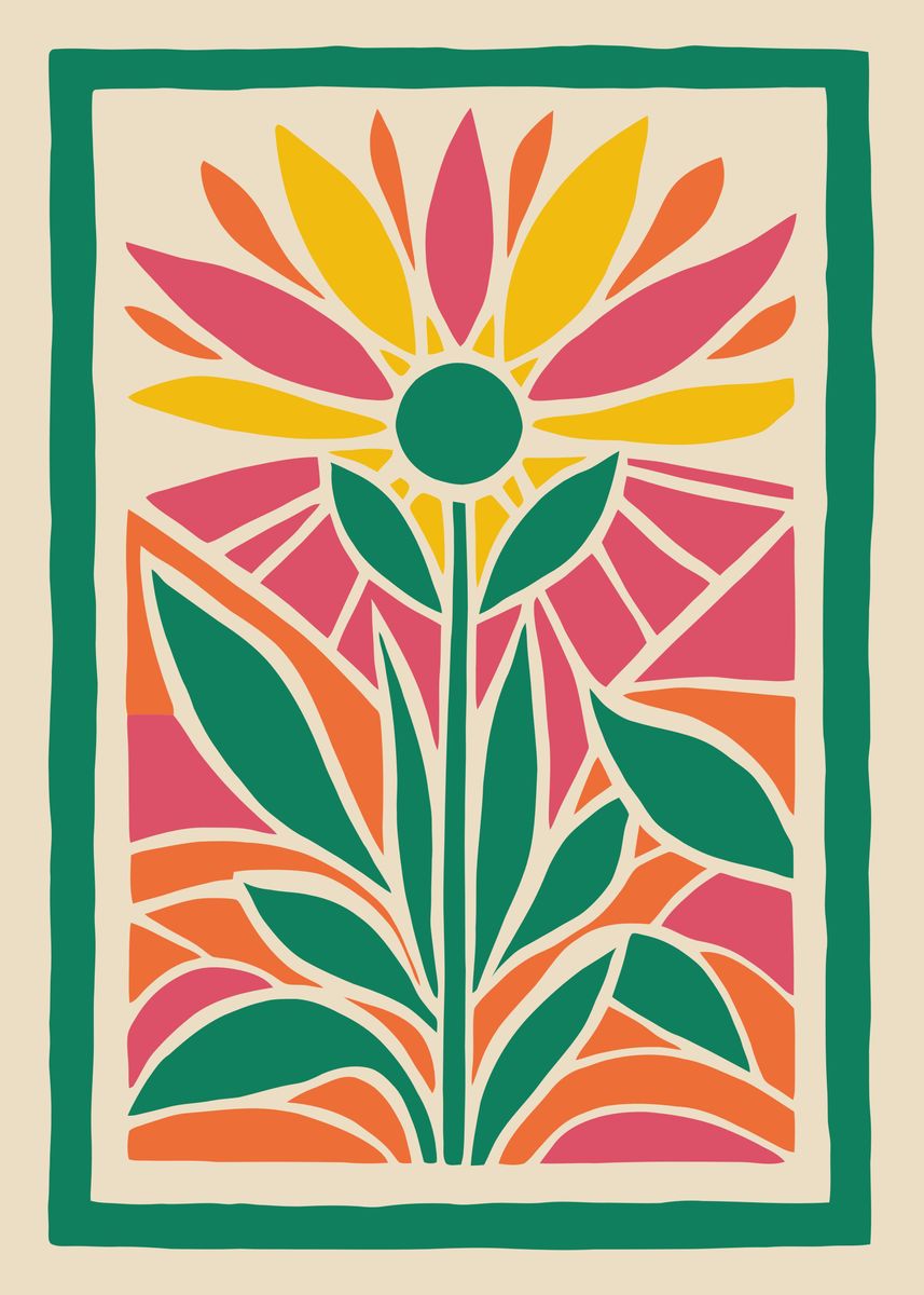 'Retro Cut Outs Nature' Poster, picture, metal print, paint by ...