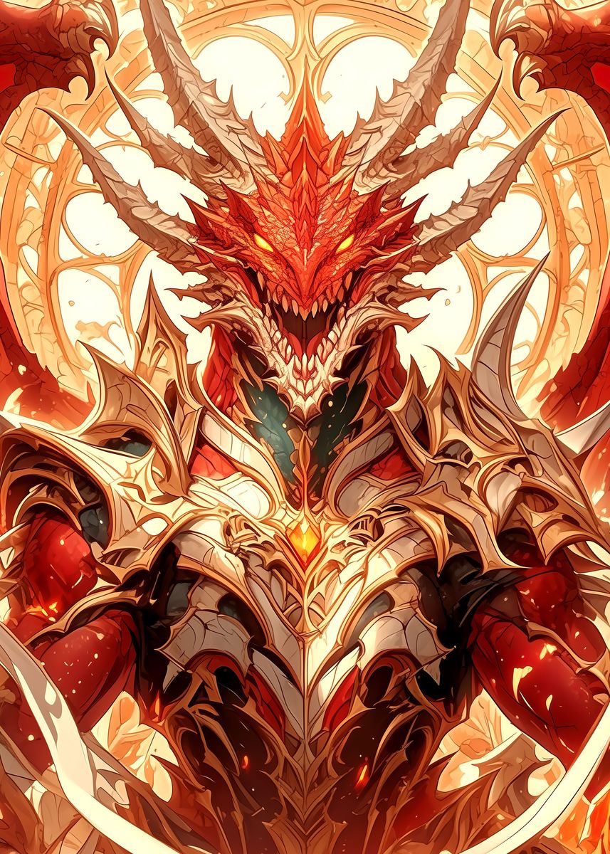 'Armored Dragon' Poster, picture, metal print, paint by SirHerald ...