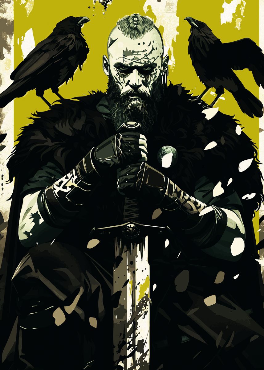 'Viking Jarl' Poster, picture, metal print, paint by EKIM | Displate