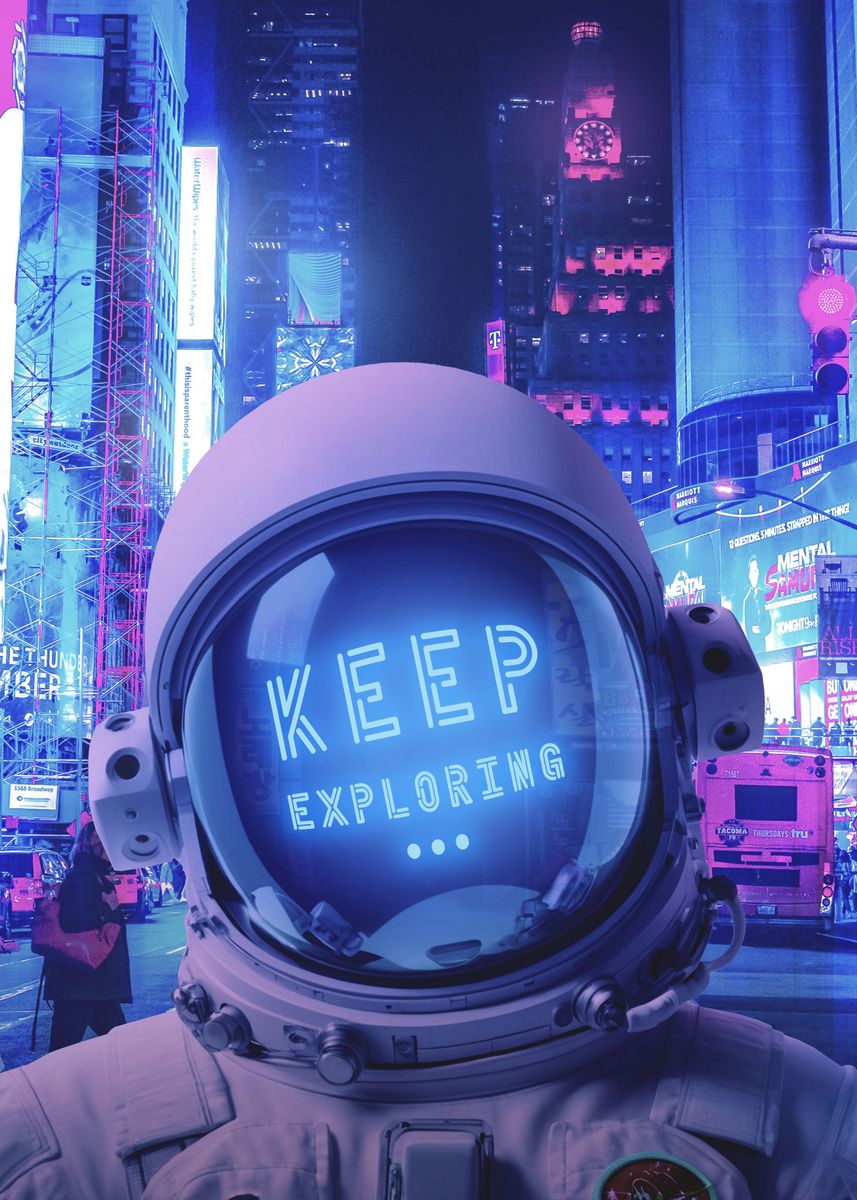 'Keep exploring' Poster, picture, metal print, paint by Snd Studio ...