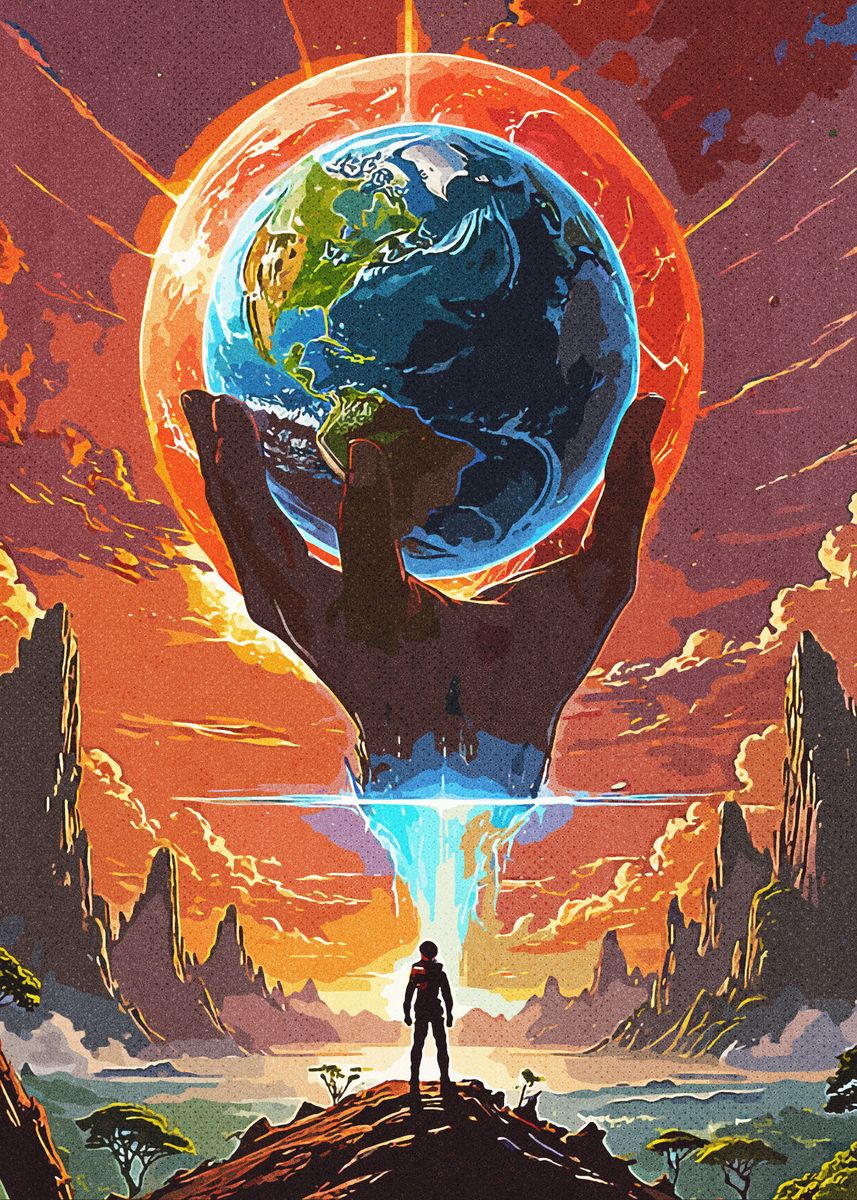 'Magical Earth ' Poster, picture, metal print, paint by Ammar Zain ...