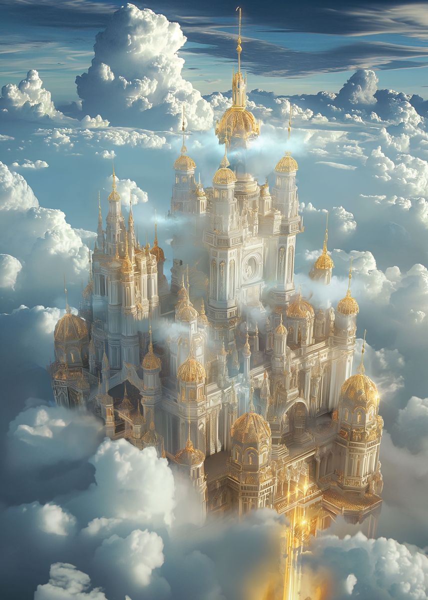 'Sky Kingdom of Aetheria' Poster, picture, metal print, paint by Rawbin ...