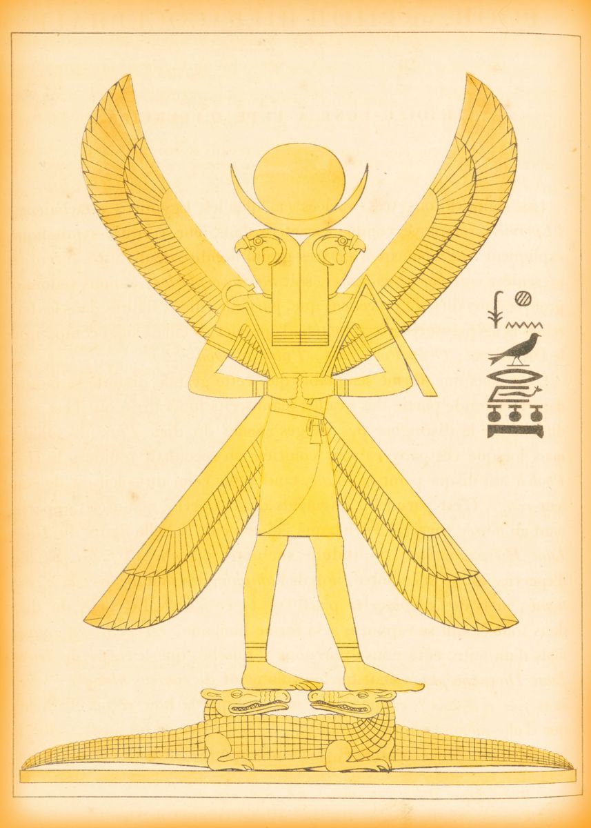 'The Falcon Headed Moon God' Poster, picture, metal print, paint by ...