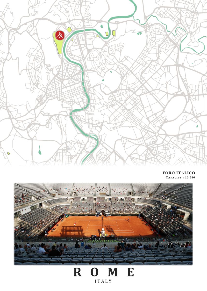 'Foro Italico Rome Italy 1' Poster, picture, metal print, paint by ...
