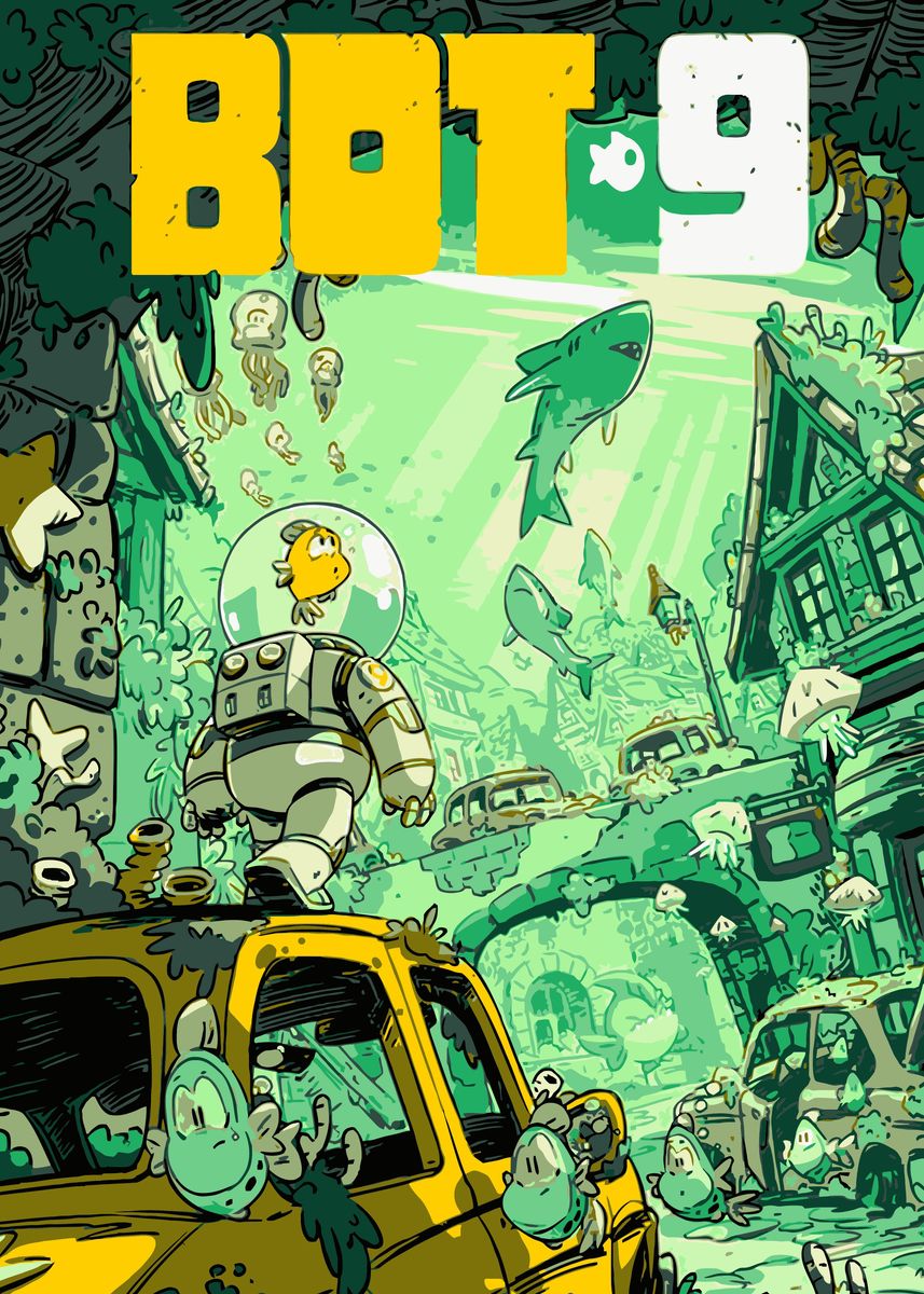 'Bot 9 Novel Book ' Poster, picture, metal print, paint by death vomit ...