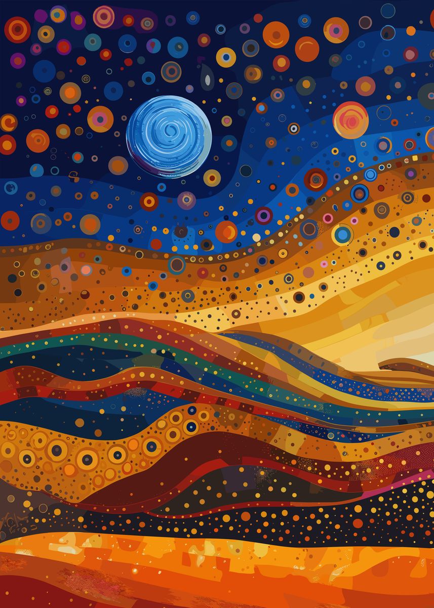 'Beautiful Desert Sky Art' Poster, picture, metal print, paint by Omar ...