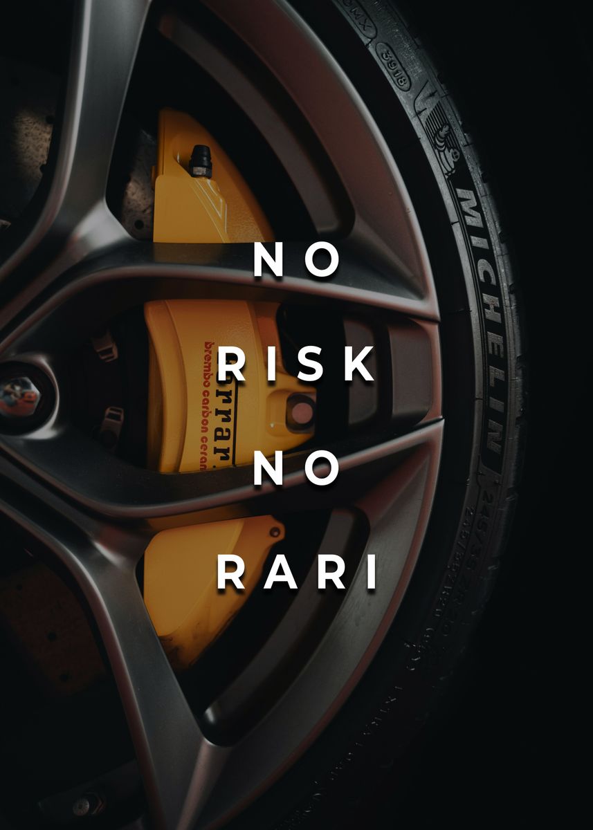 'No Risk No Rari' Poster, picture, metal print, paint by Conceptual ...