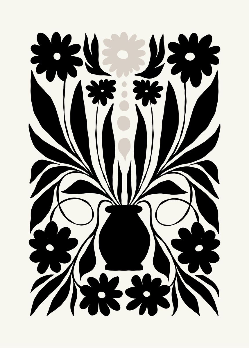 'The dark flower pot' Poster, picture, metal print, paint by ...