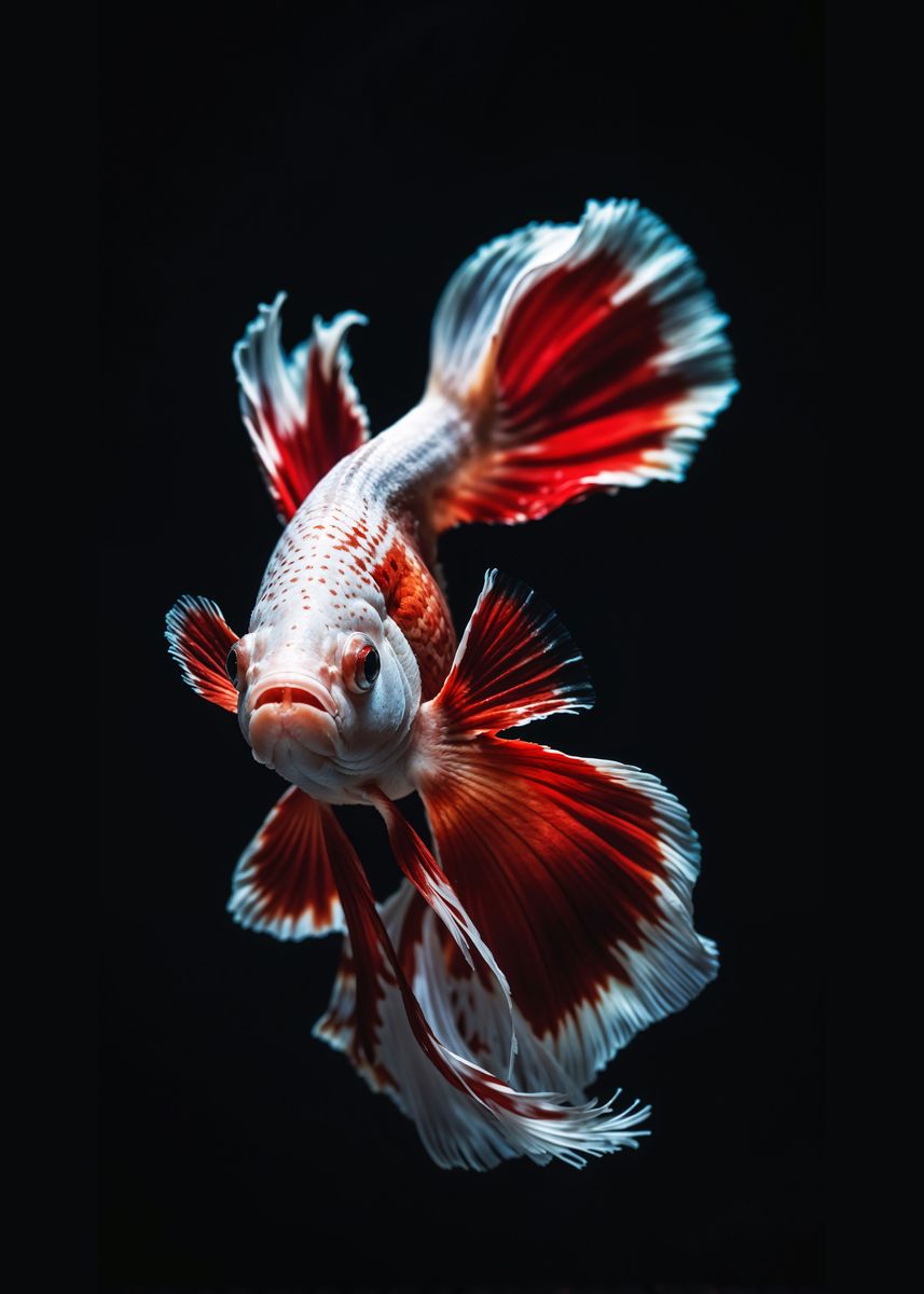 'Colorful Betta Fish' Poster, picture, metal print, paint by ...