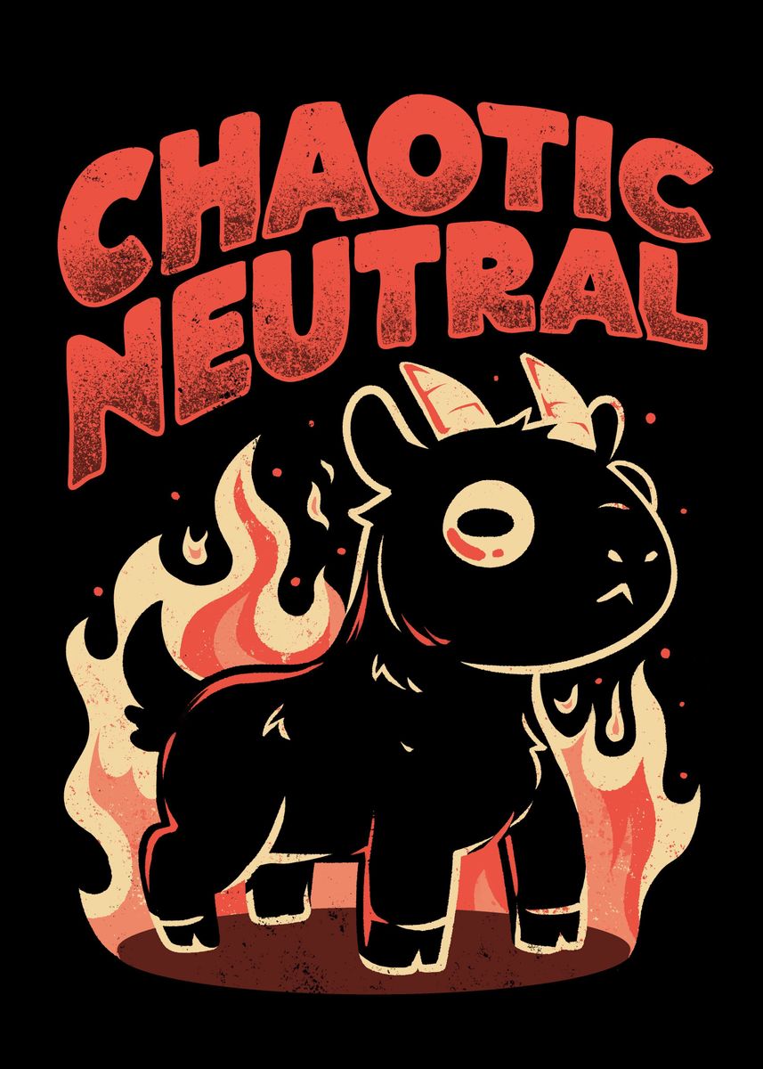 'Chaotic Neutral ' Poster, picture, metal print, paint by Eduardo Ely ...