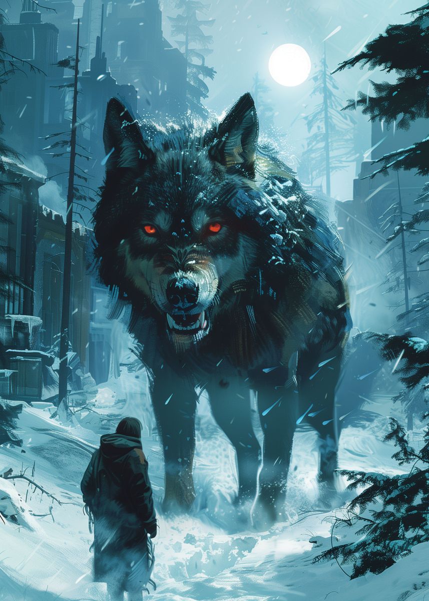 'Viking Fenrir Wolf' Poster, picture, metal print, paint by Creative YS ...